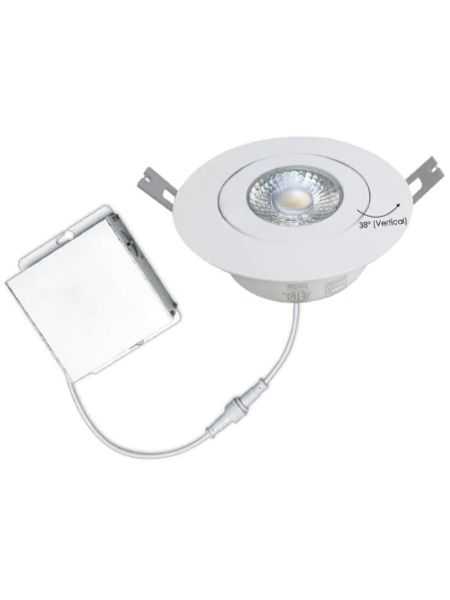 VOTATEC 6'' LED Gimbal Round Panel Fixture Ceiling Pot Light 120V 13W ...